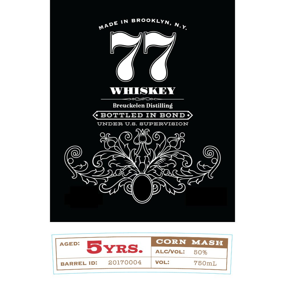 Buy 77 Whiskey 5 Year Old Bottled in Bond Bourbon® Online | Bourbon ...