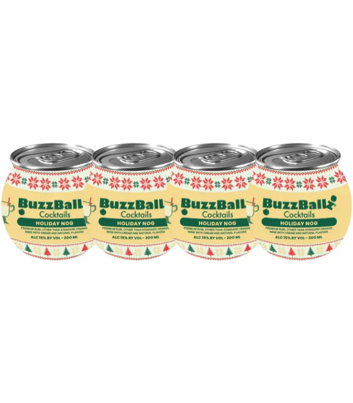Buy Buzzballz Holiday Nog Pre-Mixed Cocktails 4-Pack® Online | RTD ...