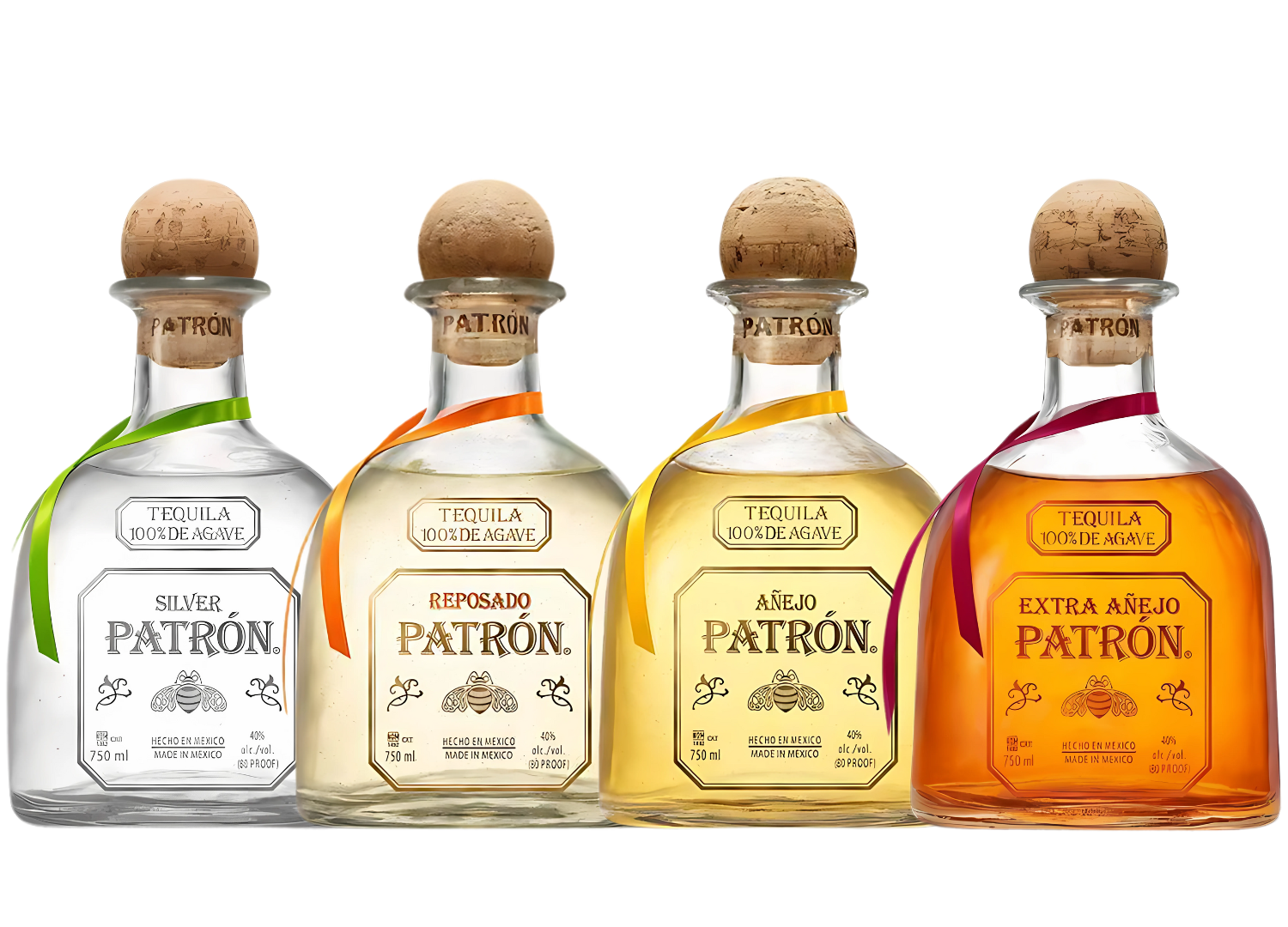 Buy Patrón Tequila Collection Bundle: Silver, Reposado, Añejo & Extra ...