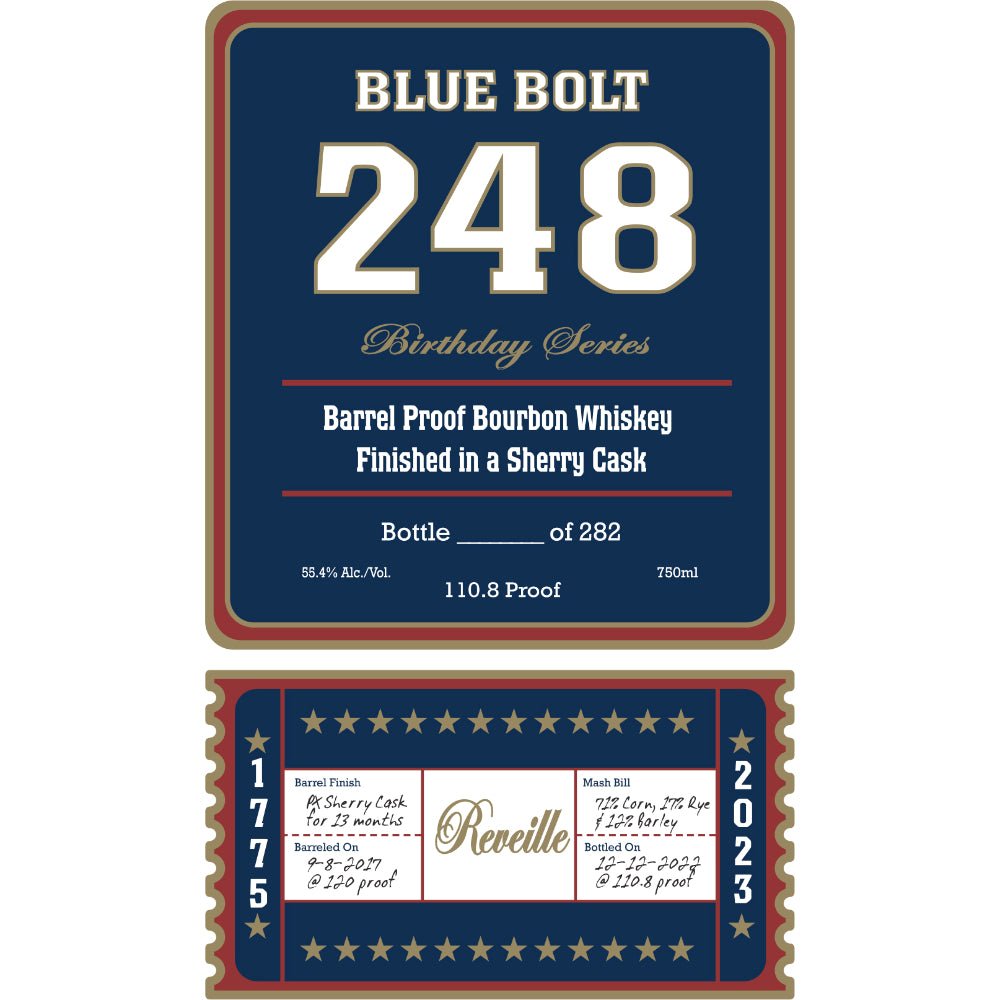 Buy Blue Bolt 248 Birthday Series Barrel Proof Bourbon Finished in ...