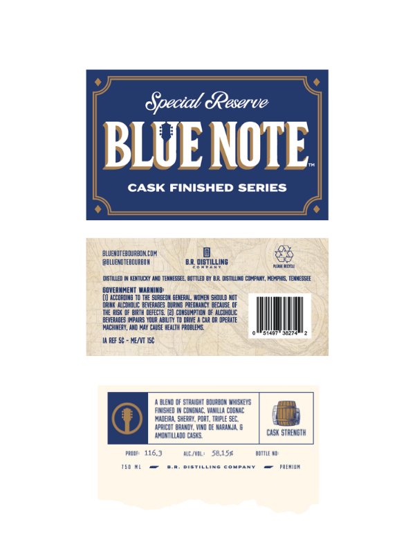 Buy Blue Note Special Reserve Cask Finished Bourbon Cask Strength ...