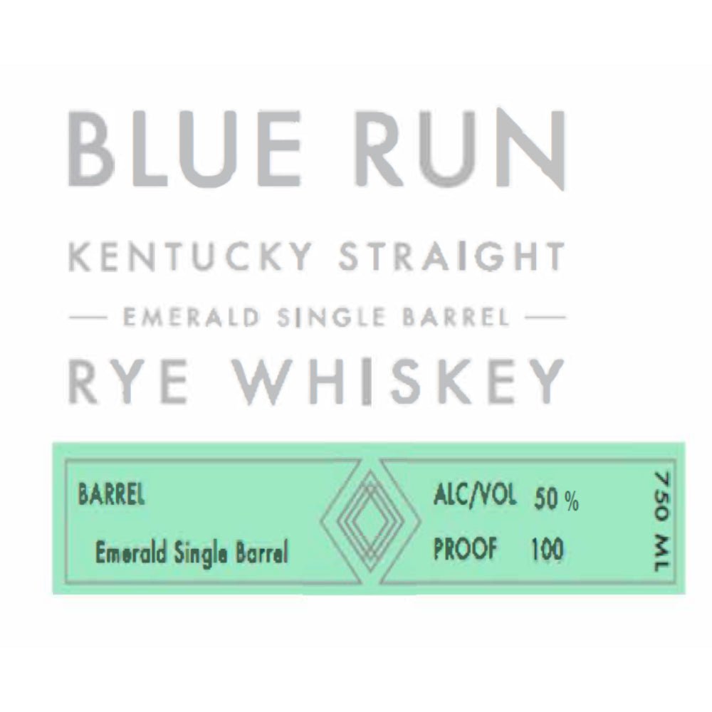 Buy Blue Run Emerald Single Barrel Kentucky Straight Rye Whiskey ...