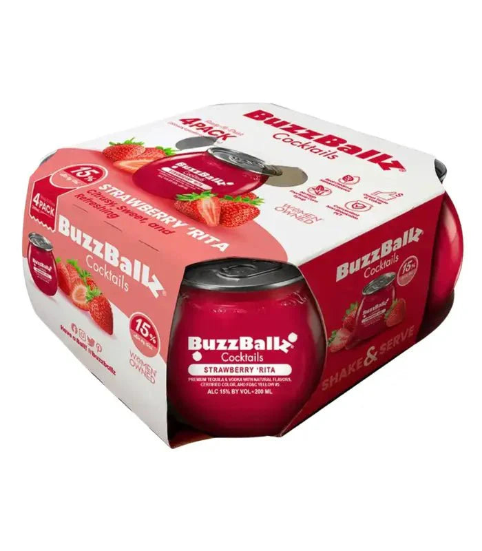 Buy Buzzballz Strawberry 'RIta Pre-Mixed Cocktails 4-Pack® Online ...