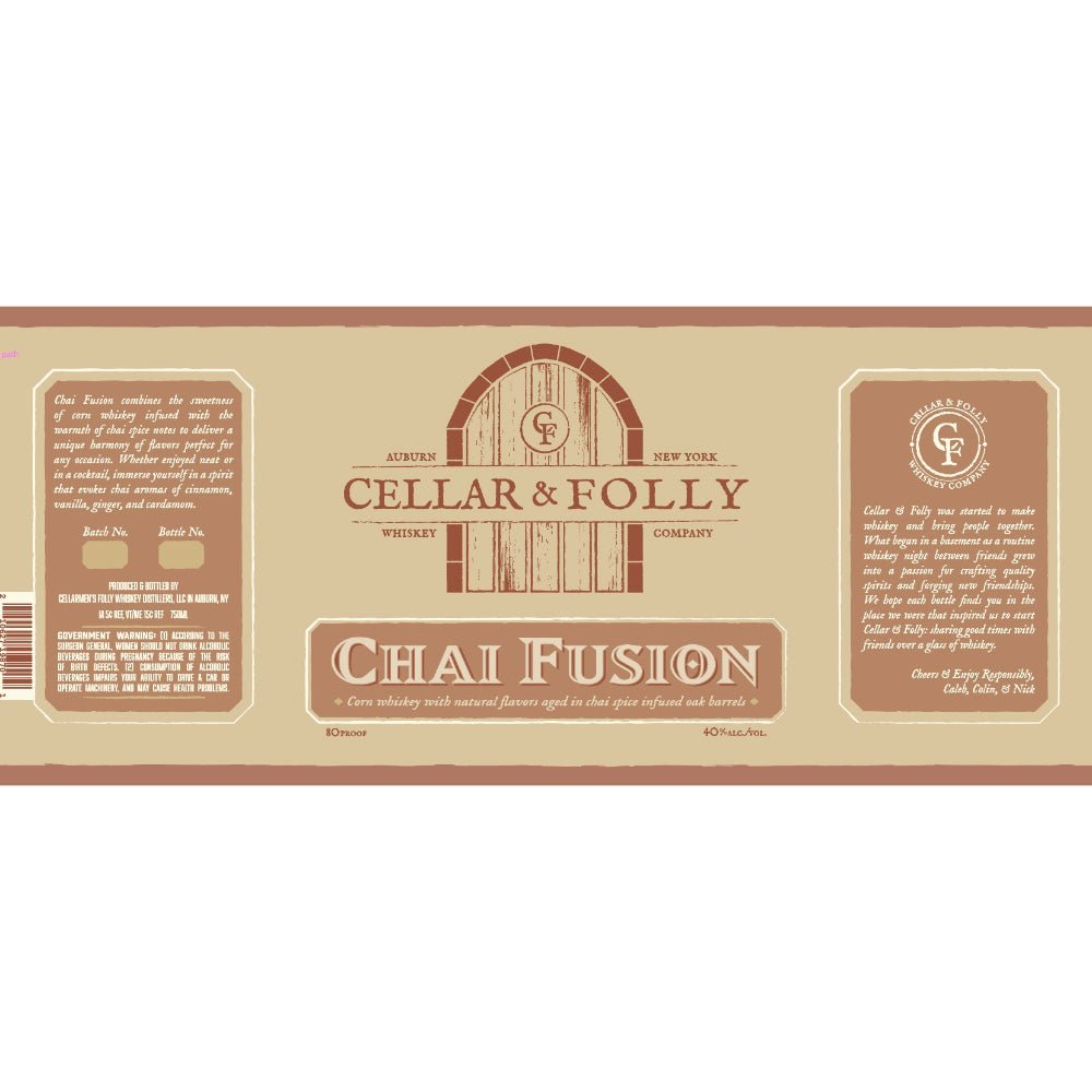 Buy Cellar & Folly Chai Fusion Corn Whiskey® Online | Corn Whiskey ...