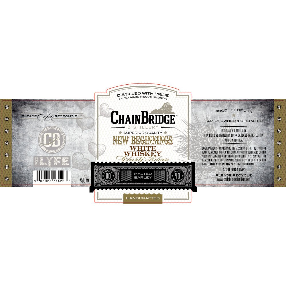 Buy Chain Bridge Distillery New Beginnings White Whiskey® Online ...