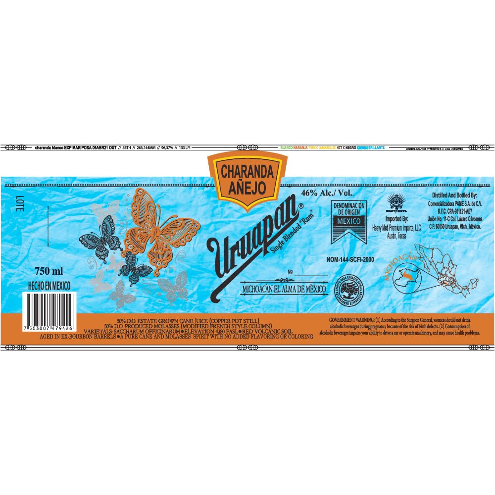 Buy Charanda Uruapan Añejo Rum 1L® Online | Rum Delivered Nationwide