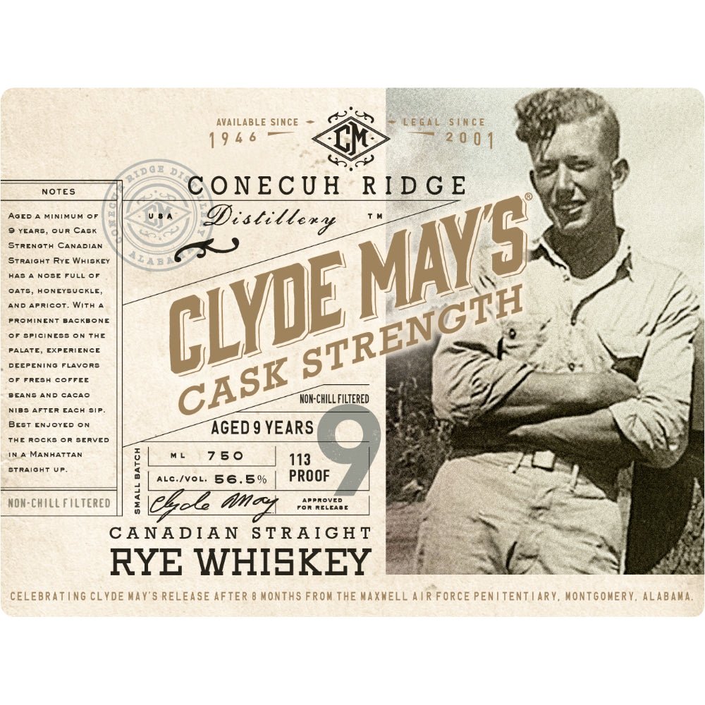 Buy Clyde May’s 9 Year Old Cask Strength Canadian Straight Rye Whiskey ...