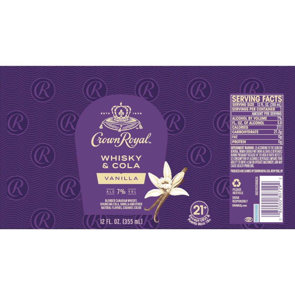 Buy Crown Royal Whisky & Cola Vanilla® Online | Ready-To-Drink ...