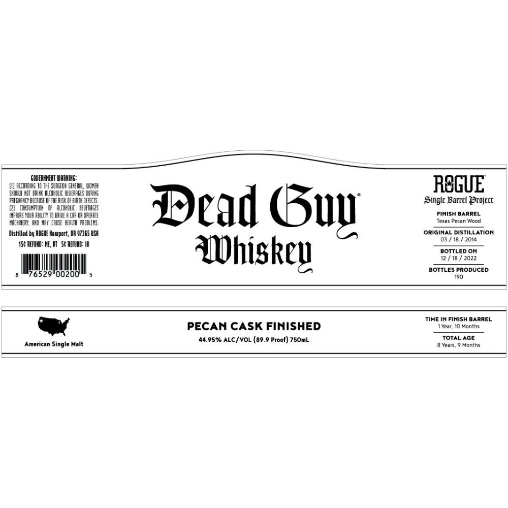 Buy Dead Guy Pecan Cask Finished Whiskey® Online | Single Malt Whiskey ...