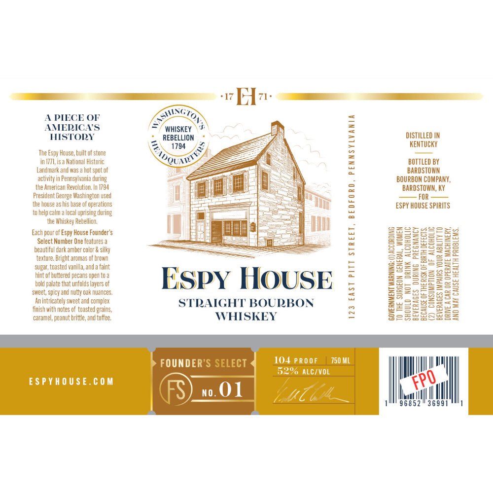 Buy Espy House Founder’s Select No. 01 Straight Bourbon® Online ...