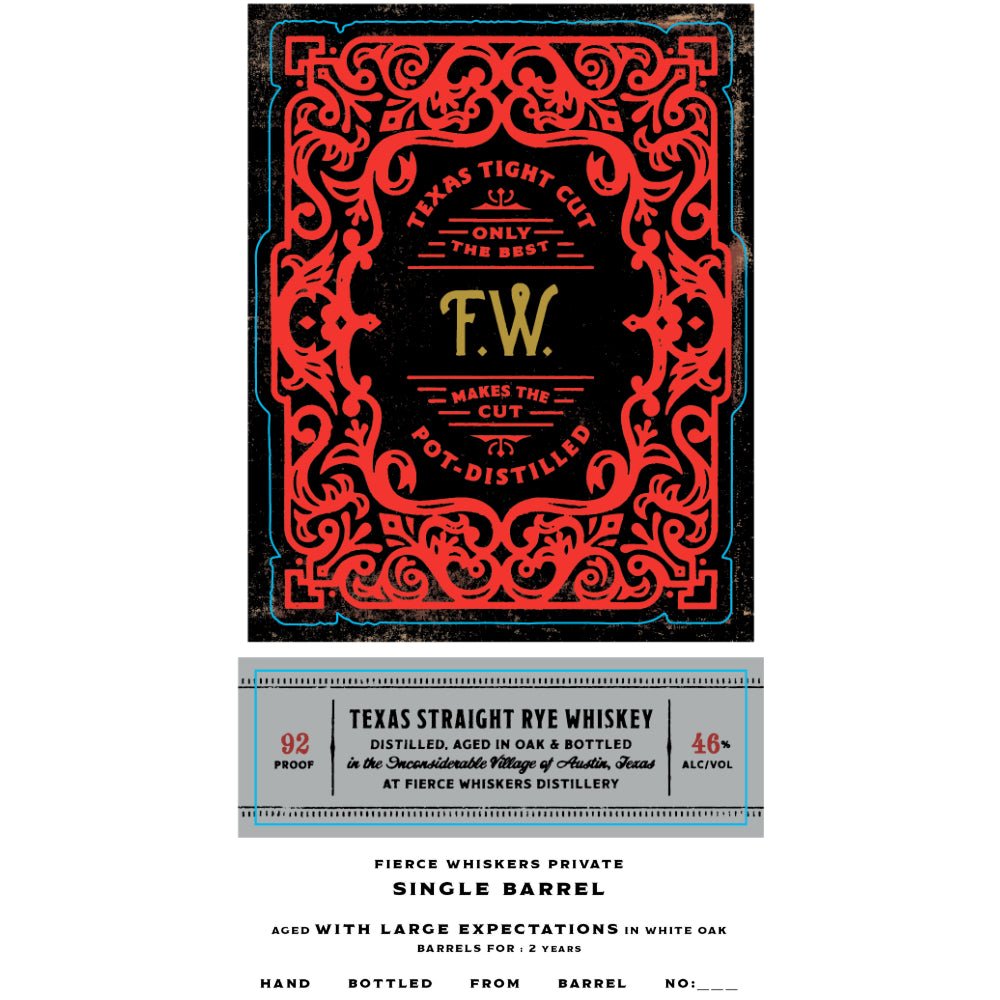 Buy Fierce Whiskers Single Barrel Texas Tight Cut Straight Rye Whiskey ...
