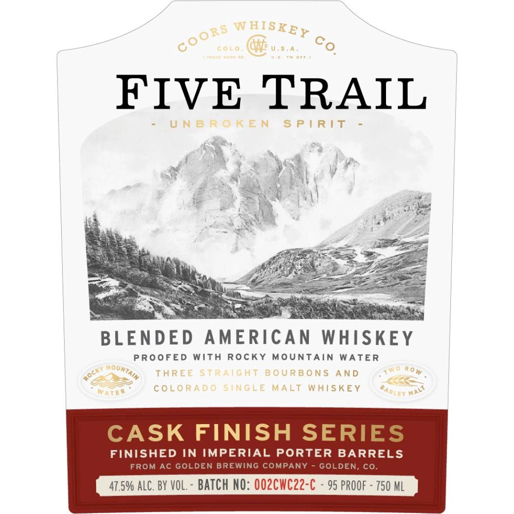 Buy Five Trail Blended American Whiskey Finished in Imperial Porter ...