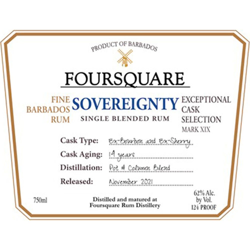 Buy Foursquare Sovereignty 14 Year Old® Online | Rum Delivered Nationwide