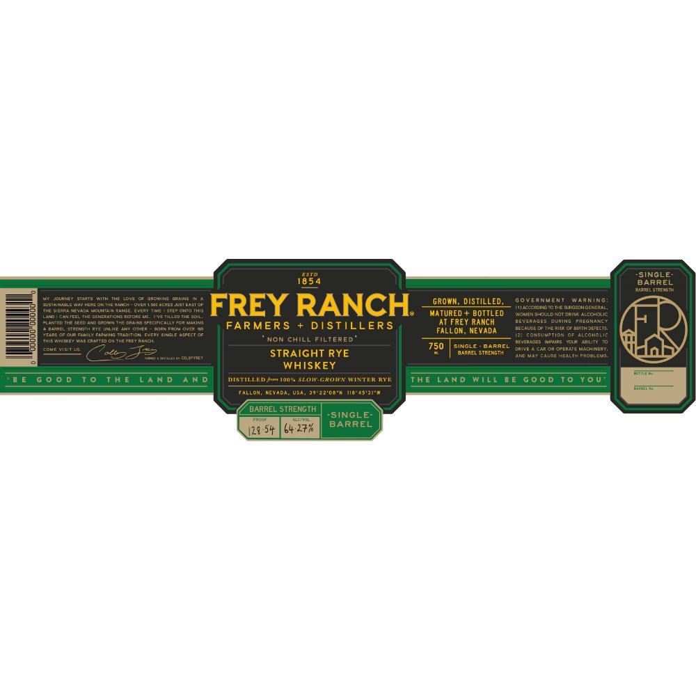 Buy Frey Ranch Single Barrel Barrel Strength Straight Rye® Online | Rye ...