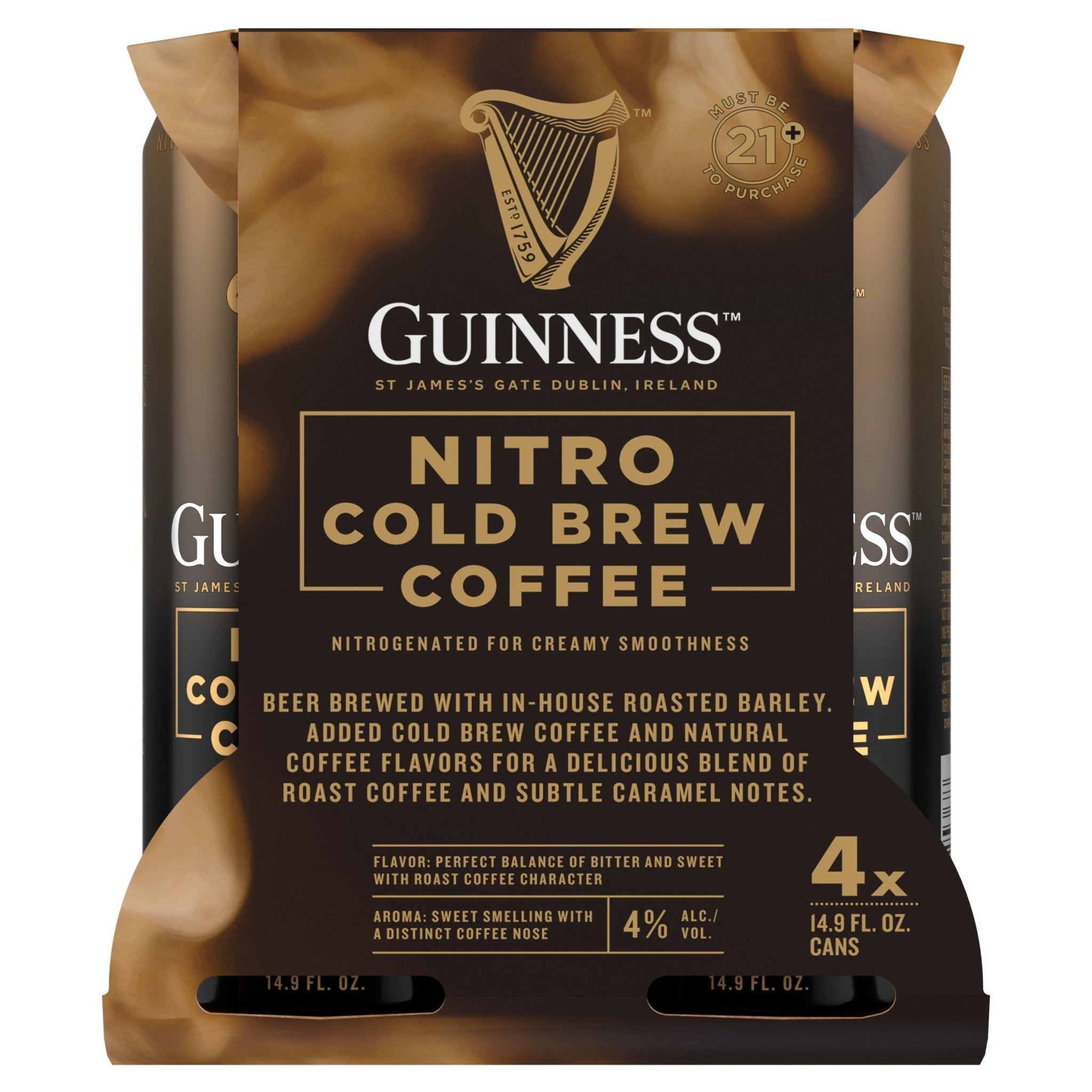 Buy Guinness Nitro Cold Brew Coffee Cans 4pk® Online | Beer Delivered ...