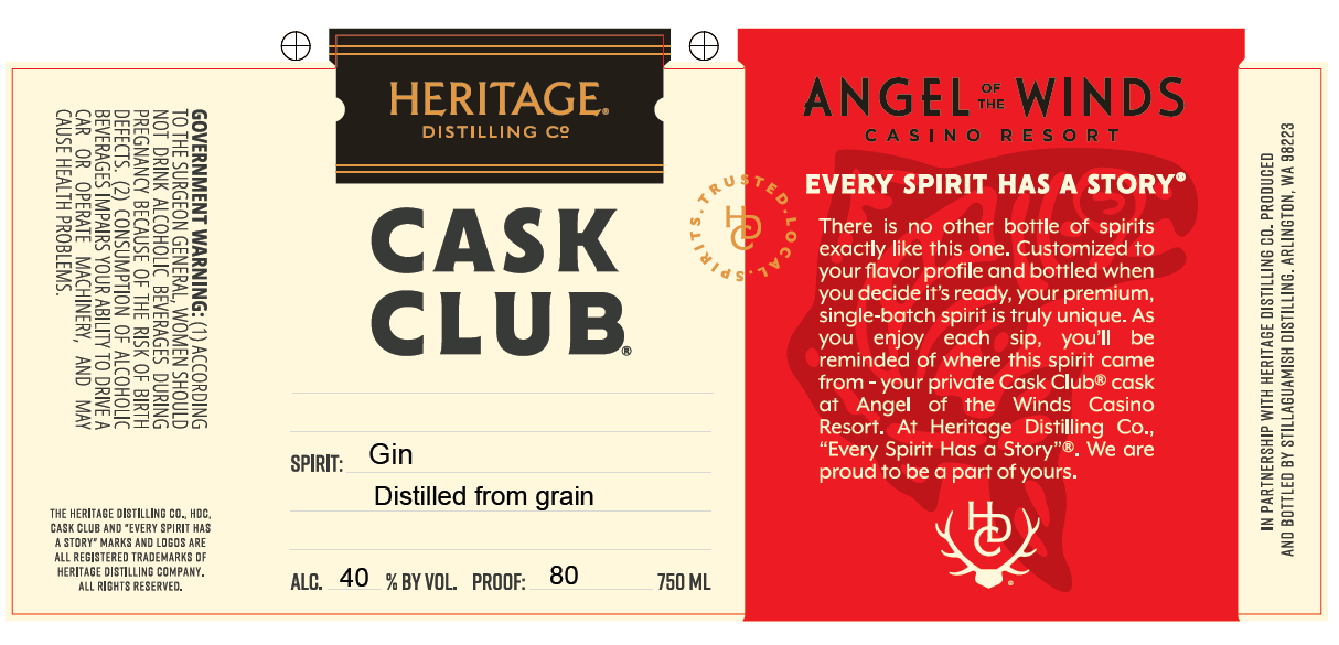 Buy Heritage Distilling Co. Cask Club Gin® Online | Gin Delivered ...