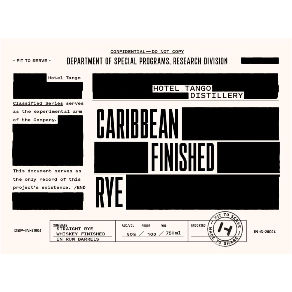 Buy Hotel Tango Caribbean Finished Rye® Online | Rye Whiskey Delivered ...