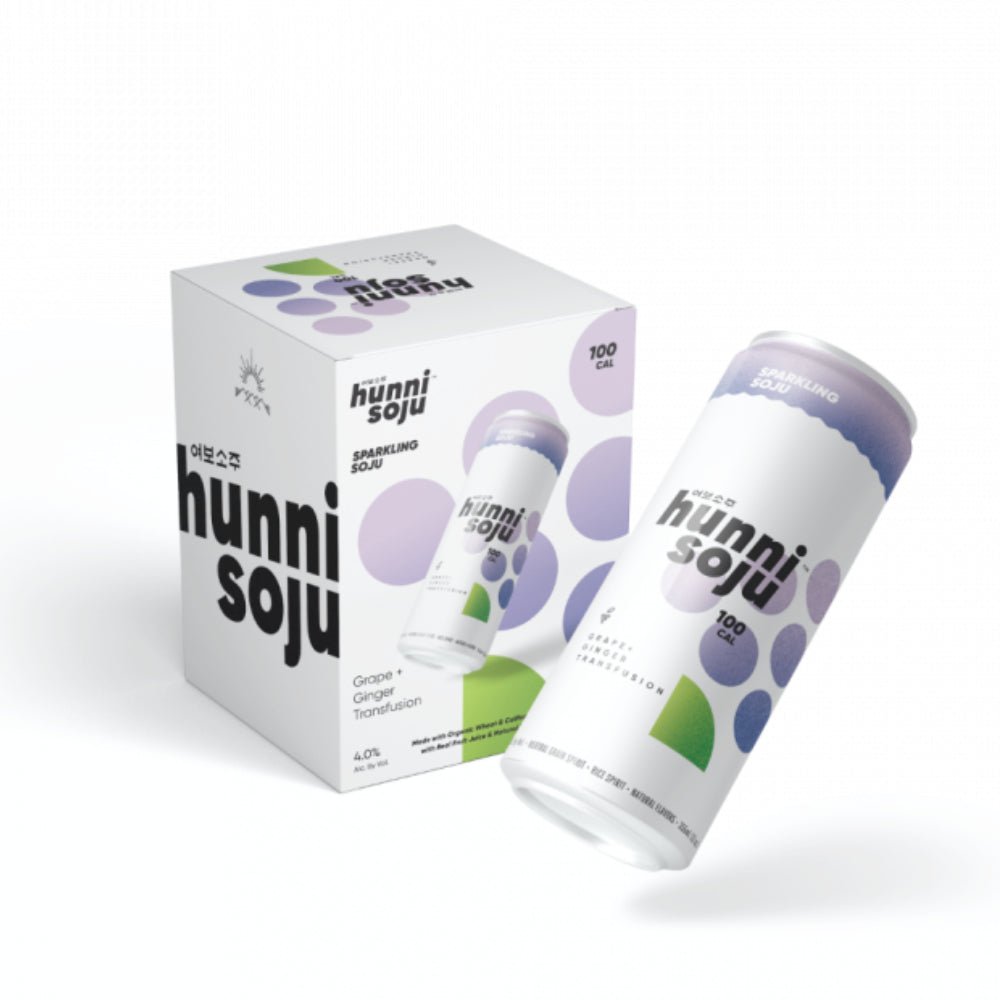 Buy Hunni Soju Grape + Ginger Transfusion Sparkling Soju 4pk® Online ...
