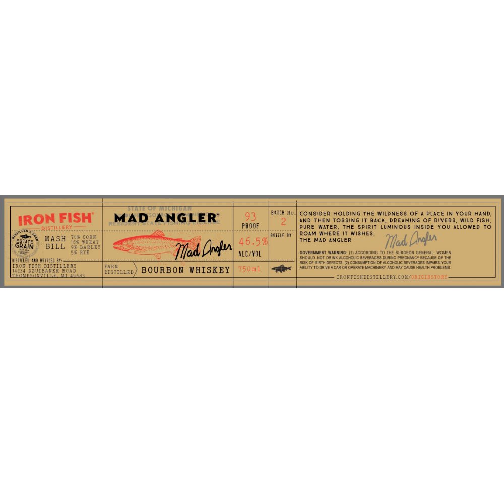 Buy Iron Fish Made Angler Bourbon Batch #2® Online | Bourbon Delivered ...