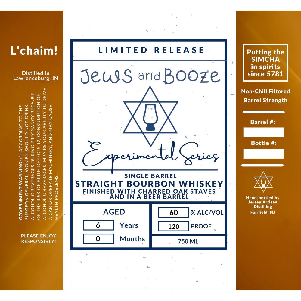 Buy Jews and Booze Bourbon Oak Stave and Beer Barrel Finished® Online ...