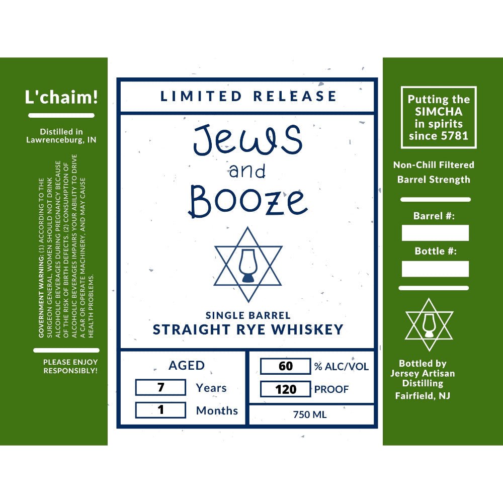 Buy Jews and Booze Single Barrel Straight Rye® Online | Rye Whiskey ...