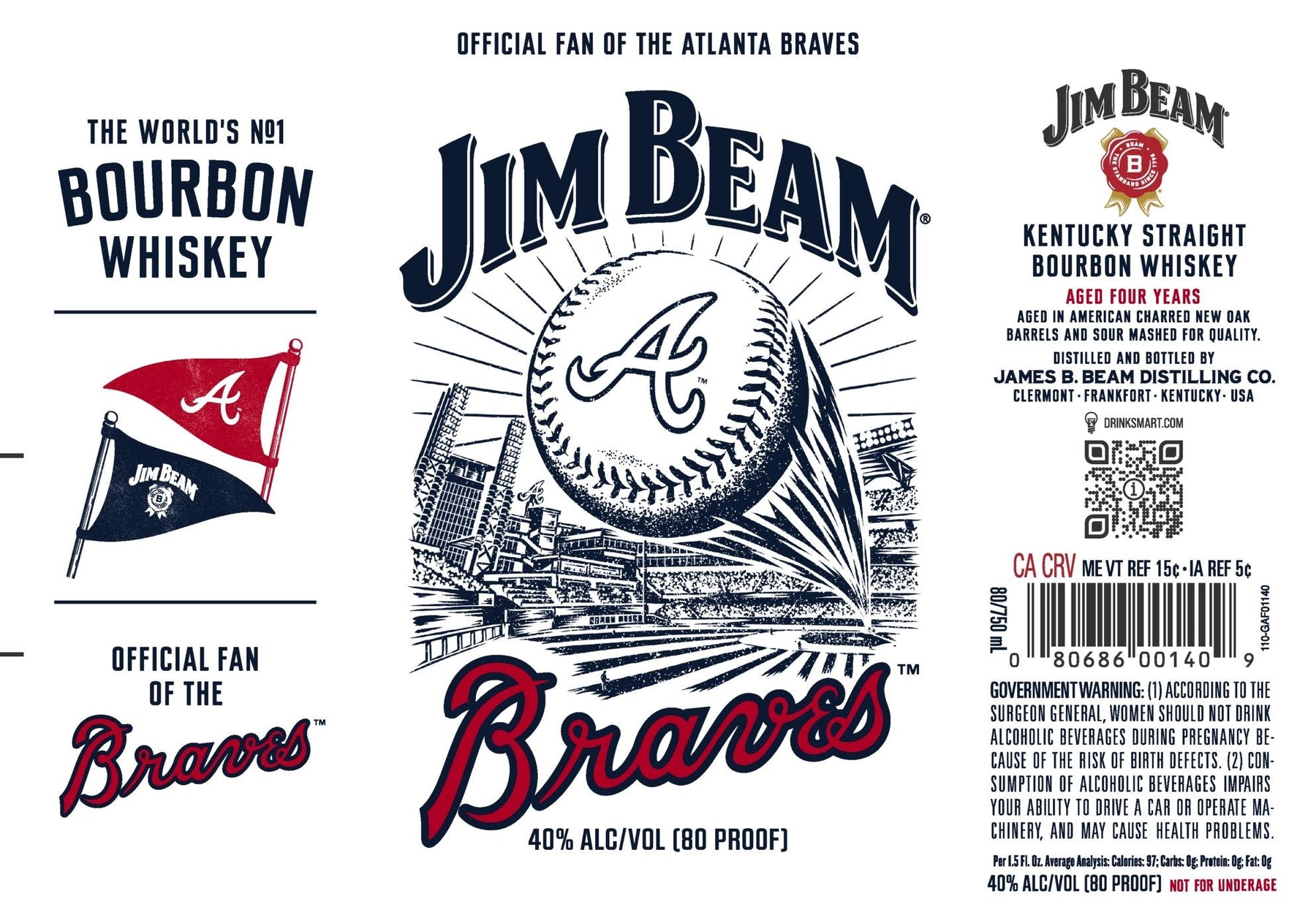 Buy Jim Beam Atlanta Braves Kentucky Straight Bourbon Whiskey® Online ...