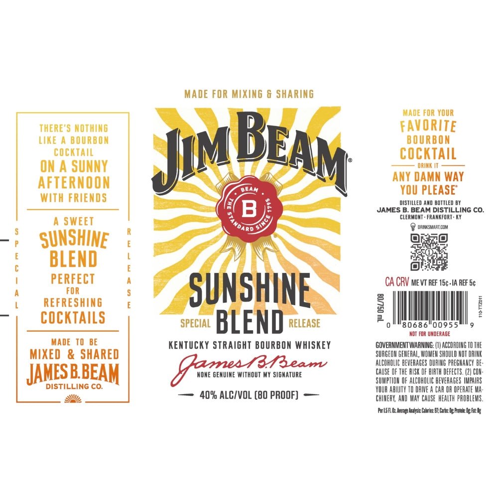 Buy Jim Beam Sunshine Blend Straight Bourbon® Online | Bourbon ...