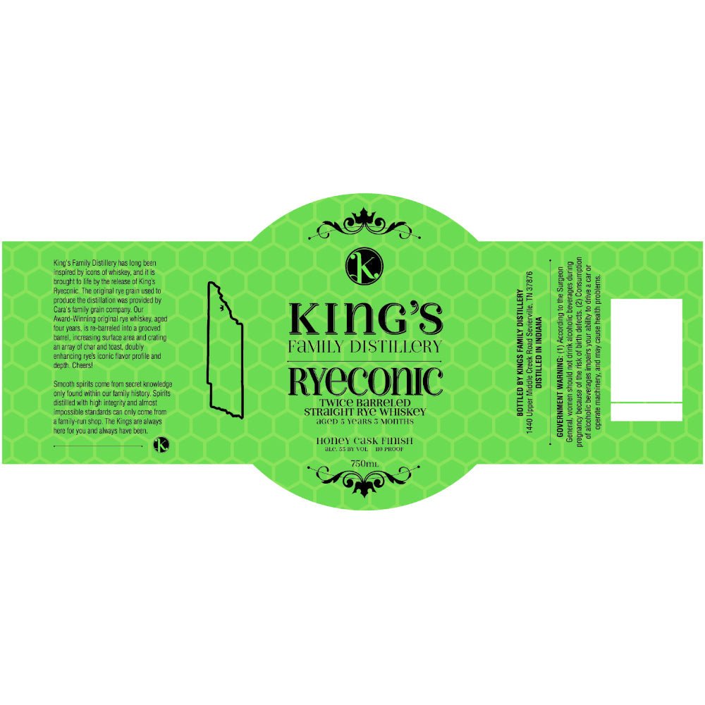 Buy King’s Family Ryeconic Twice Barreled Honey Cask Finished Straight ...