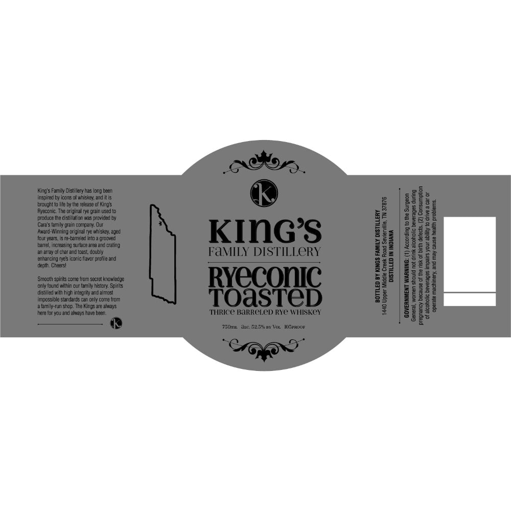 Buy King’s Family Toasted Ryeconic® Online | Rye Whiskey Delivered ...