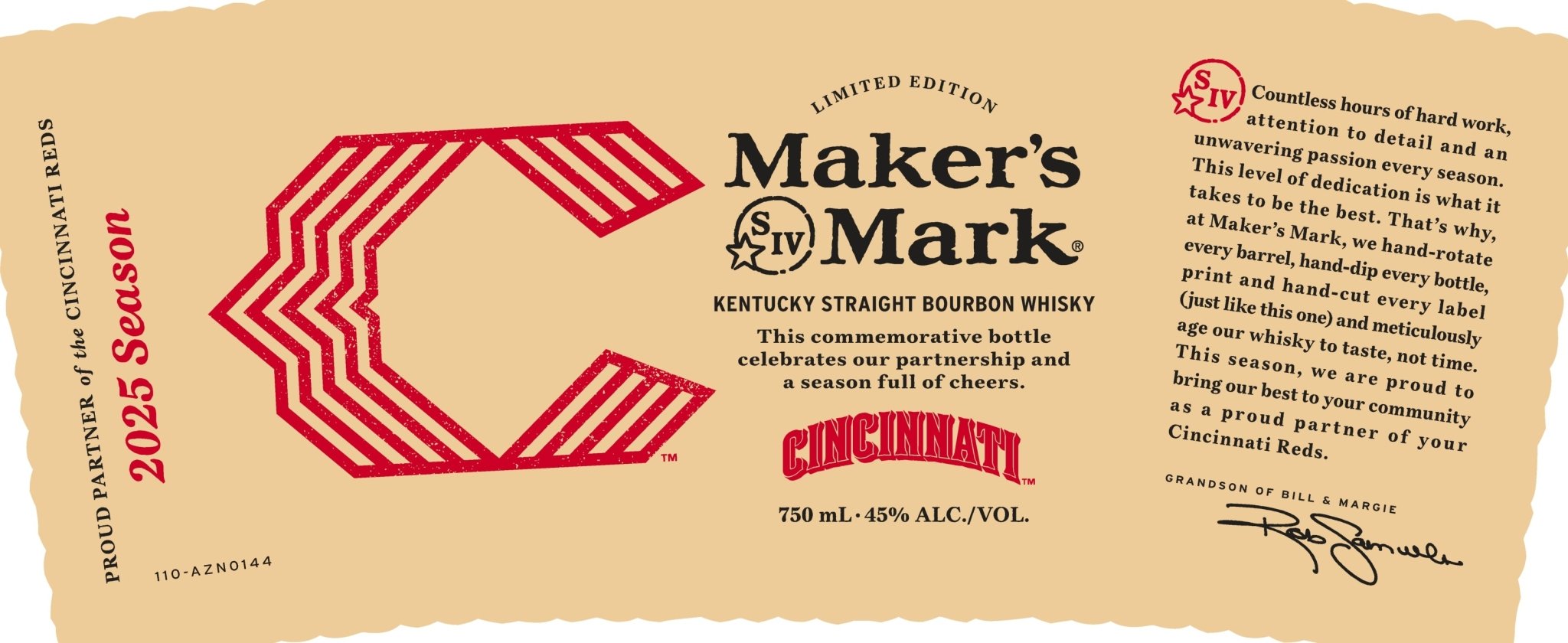 Buy Maker's Mark Cincinnati Reds 2025 Limited Edition Kentucky Straight ...
