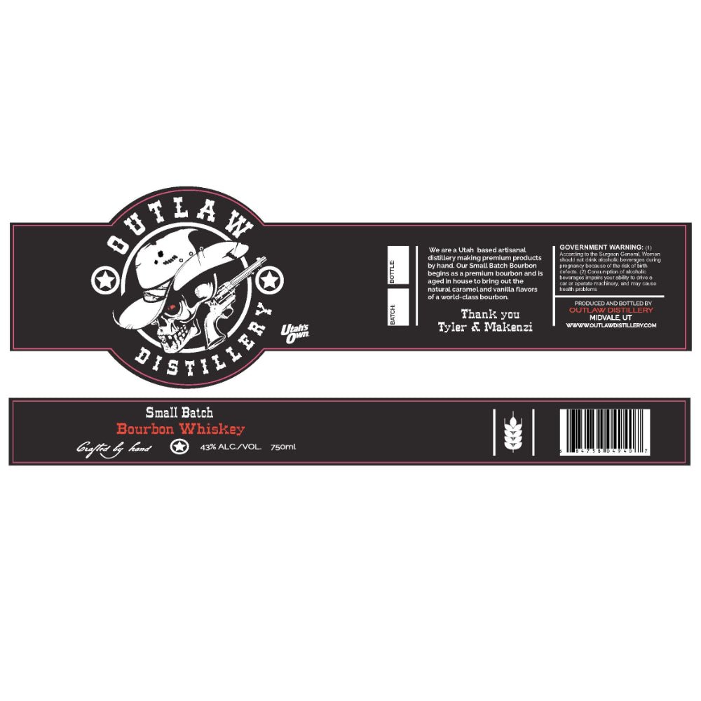 Buy Outlaw Distillery Small Batch Bourbon® Online | Bourbon Delivered ...