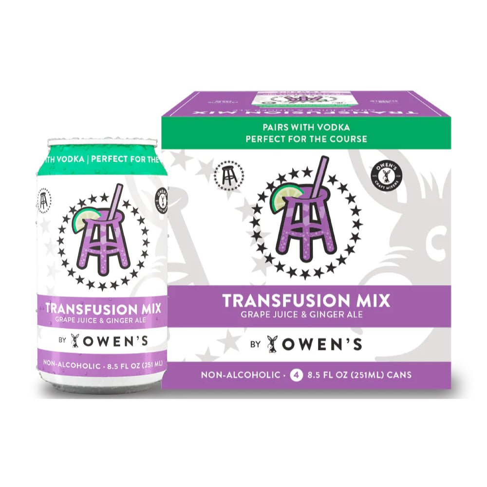 Buy Owen's Barstool Transfusion Mix - Grape Juice & Ginger Ale 4pk ...