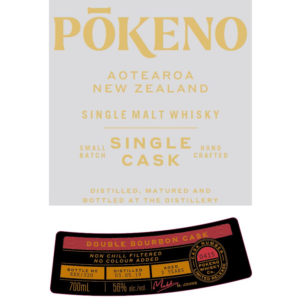 Buy Pōkeno Double Bourbon Cask New Zealand Single Malt® Online | Single ...