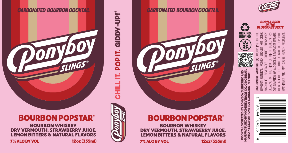 Buy Ponyboy Slings Bourbon Popstar 355ml® Online | Delivered Nationwide