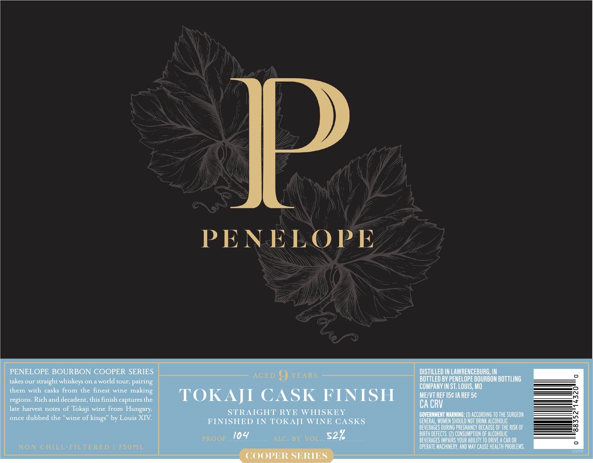 Buy Penelope Tokaji Cask Finish 9 Year Rye Whiskey Cooper Series ...