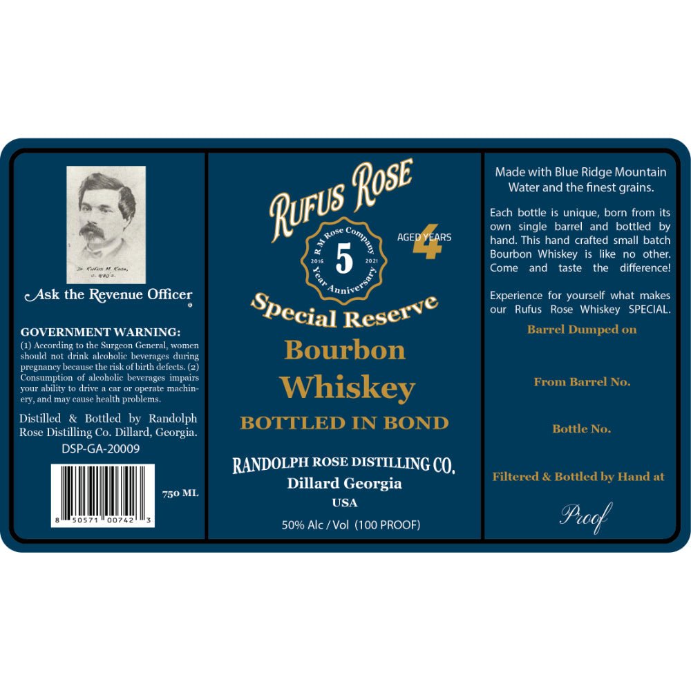 Buy Rufus Rose Special Reserve Bottled in Bond Bourbon® Online ...