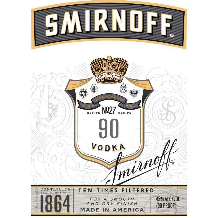 Buy Smirnoff No. 27 90 Proof Vodka® Online | Vodka Delivered Nationwide