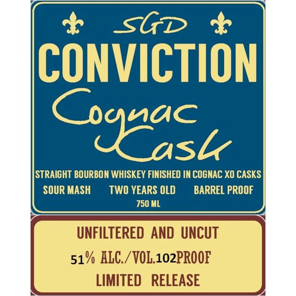 Buy Southern Grace Distilleries Conviction Cognac Cask Finished Bourbon ...