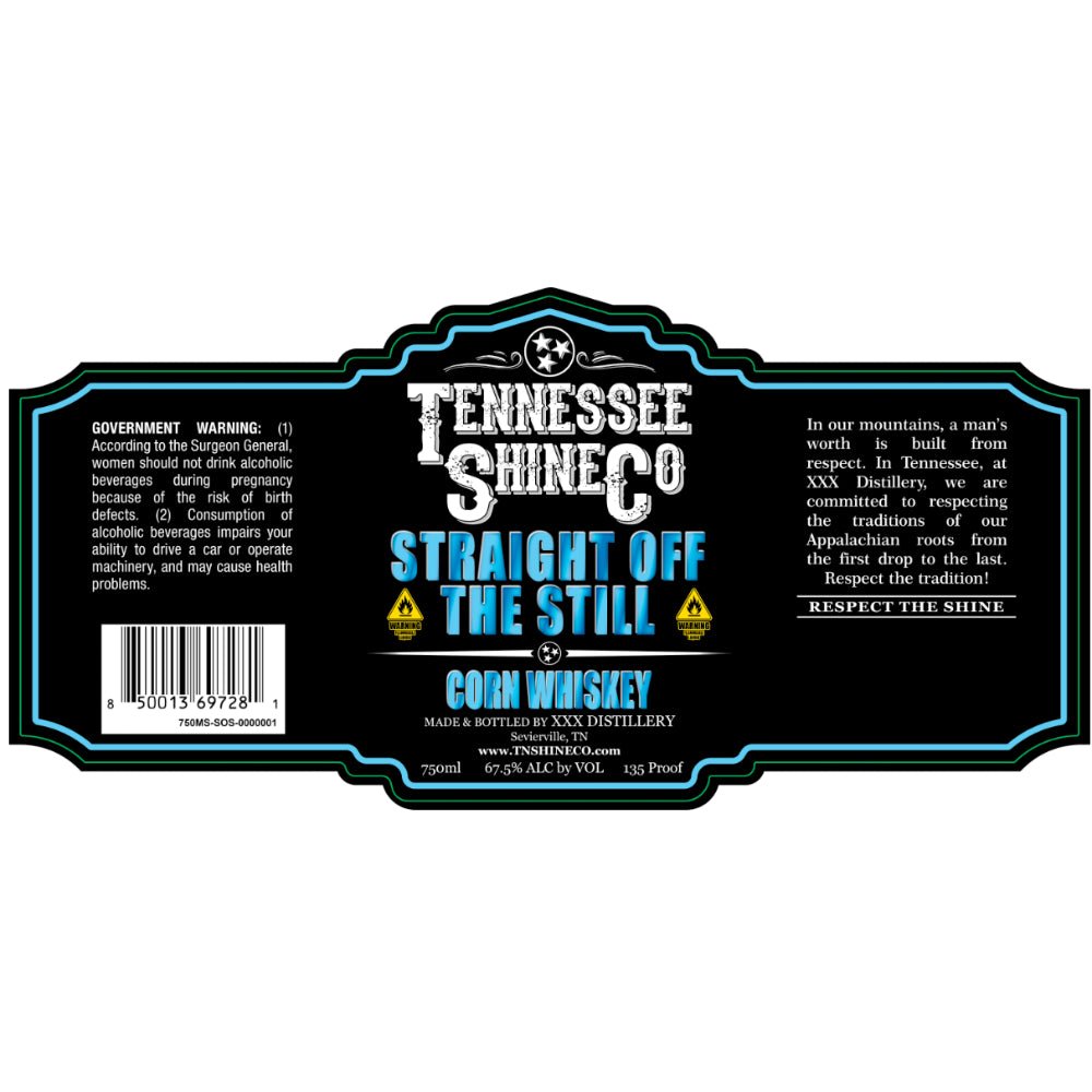 Buy Tennessee Shine Co Straight Off The Still Corn Whiskey® Online ...