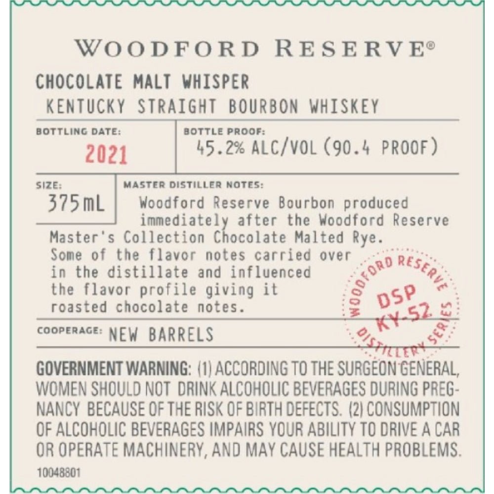 Buy Woodford Reserve Chocolate Malt Whisper Bourbon® Online | Bourbon ...